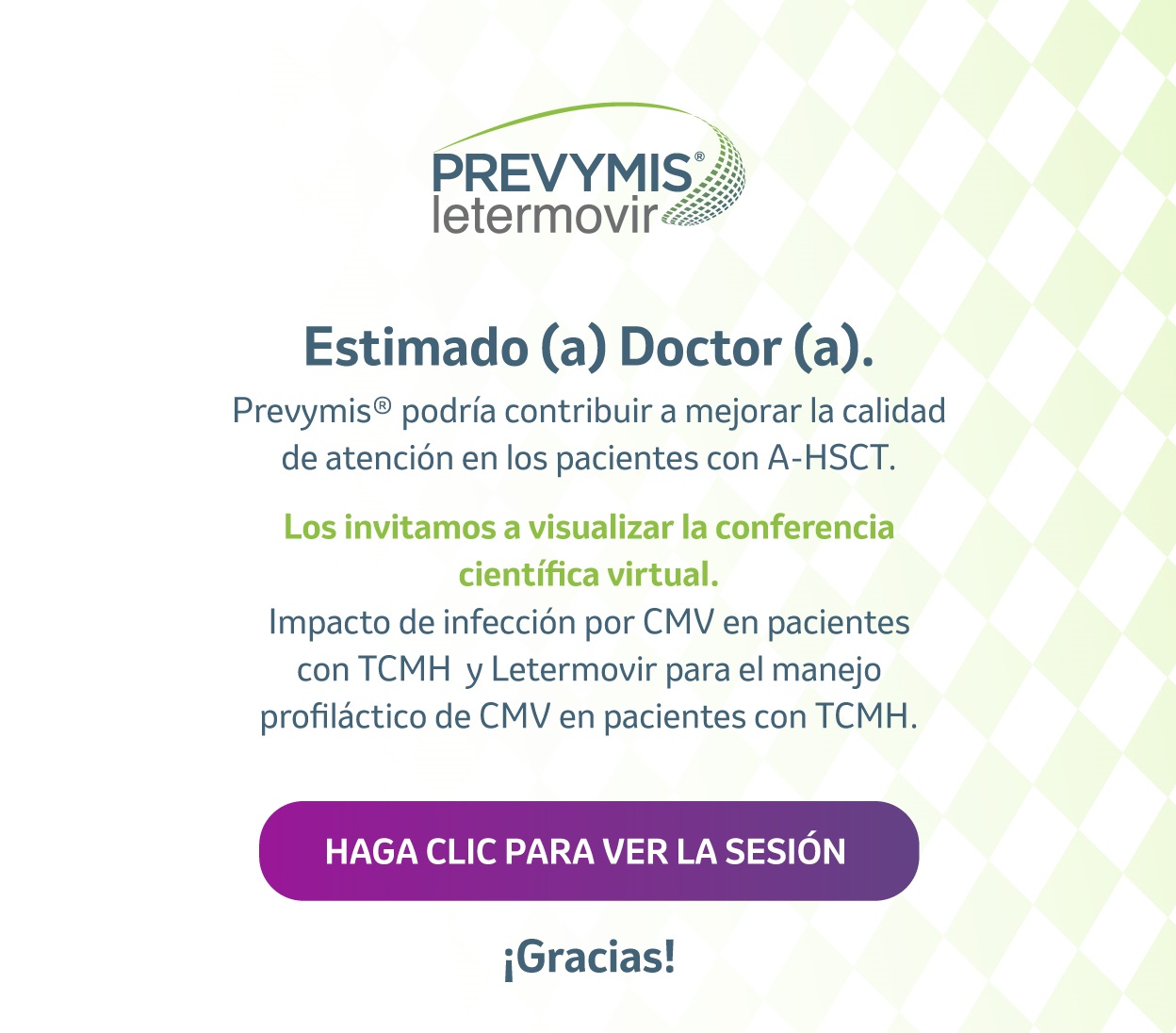 Invitación post lanzamiento Prevymis - MConnect Cenca Spanish